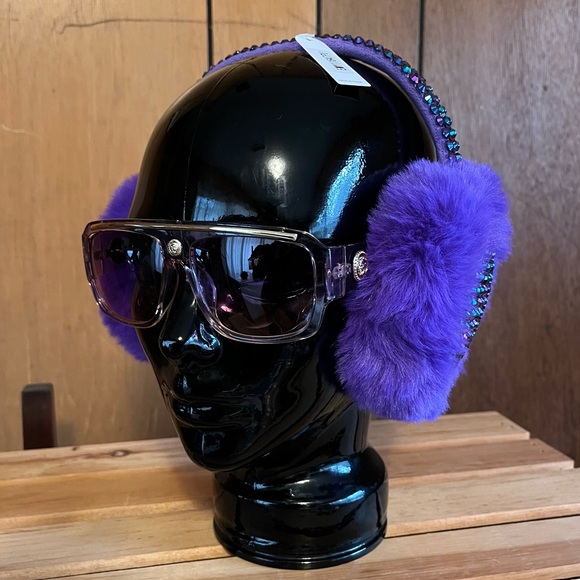 Accessories | Royal Purple Bling Ear Muffs | Poshmark